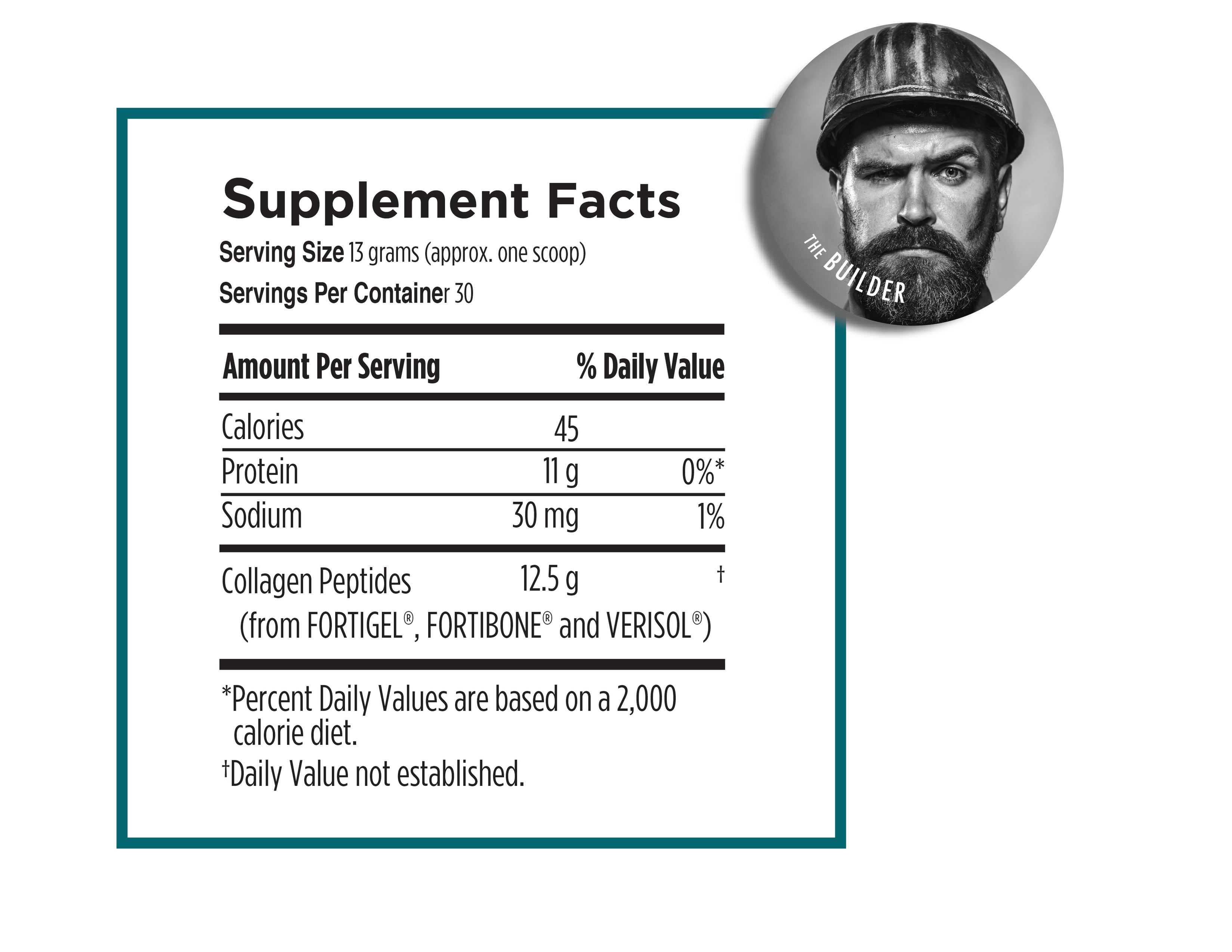 THE BUILDER Hair Multi-Collagen Complex Peptide Protein Powder - 390 G ...